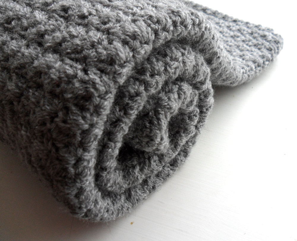 Afghan Blanket Crochet Lapghan Gray Throw Made To Order on Luulla